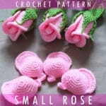 Small Rose Crochet Pattern - Natagor Finlayson