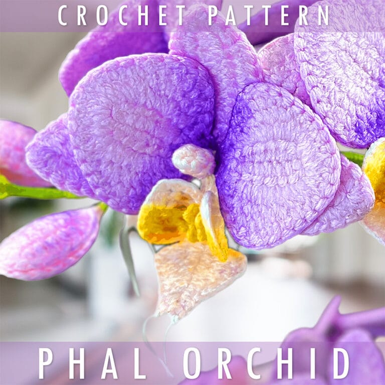 Crochet Phal Orchid Flower Pattern - Natagor Finlayson